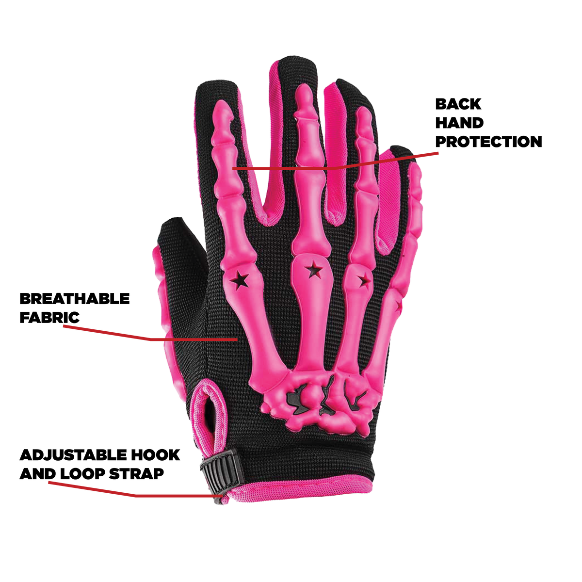 Pink Youth Kids Motocross ATV Gloves from Typhoon Helmets