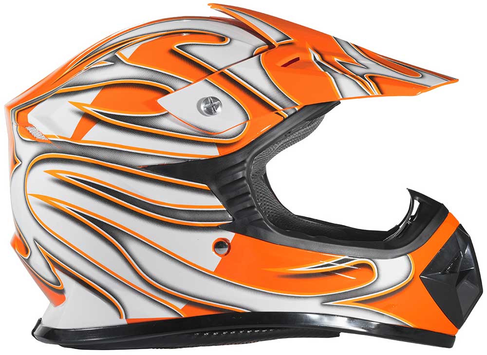 Orange Youth Kids Motocross ATV Dirt Bike Helmet – Typhoon Helmets